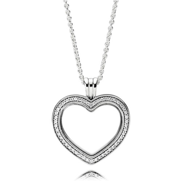 Pandora | Jewelry | New Pandora Floating Sparkling Heart Locket | Poshmark